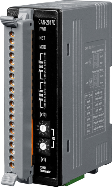 CAN-2017D CR DeviceNet slave module of 8-channel analog inputs