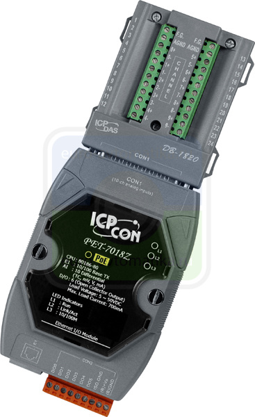 PET-7018Z/S CR 10-channel Thermocouple Input Module with High Voltage Protection (RoHS) include ...