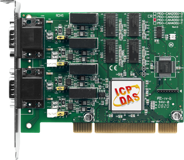 ICP DAS Плата PISO-CAN400U-D CR 4-Port Isolated Protection Universal PCI CAN Card with 9-Pin D ...