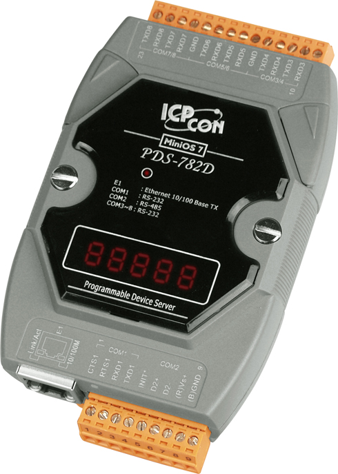 ICP DAS Сервер PDS-782D CR Programmable Device Server 7xRS-232 , 1xRS-485 ports and LED