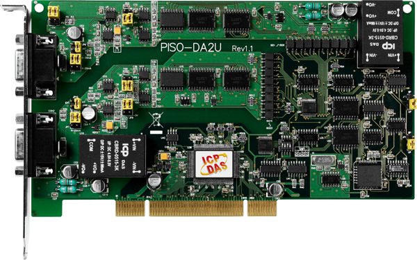 ICP DAS Плата PISO-DA2U CR Universal PCI, Isolated 12-bits AO board Includes two CA-PC09M D-Sub ...
