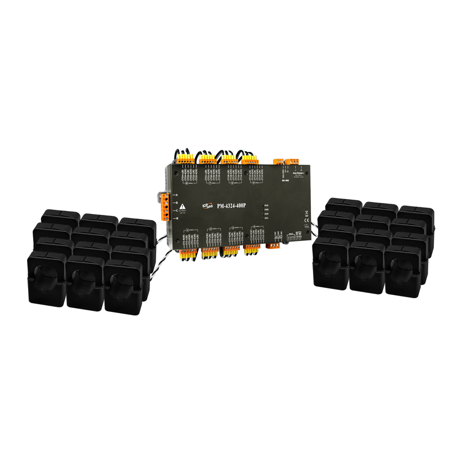 PM-4324-400P Modbus RTU, Multi-Channel Power Meter (400 A)