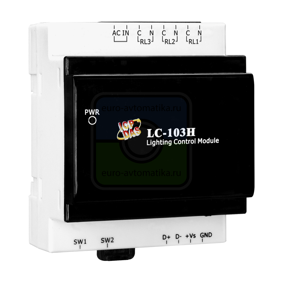 ICP DAS Модуль LC-103H CR 1-channel AC Digital Input and 3-channel Relay Output Lighting Control ...